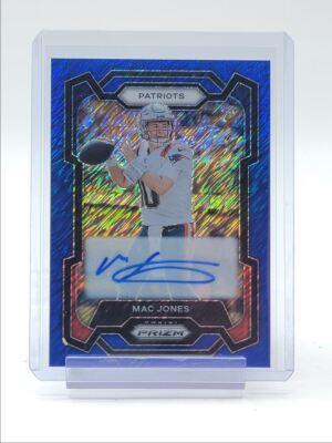 MAC JONES 2023 PRIZM FOOTBALL AUTOGRAPH BLUE SHIMMER AUTO /25 Q2045 | eBay