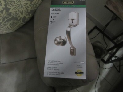NEW!! DEFIANT Castle Satin Nickel Entrance Door Handleset with Hartford ...