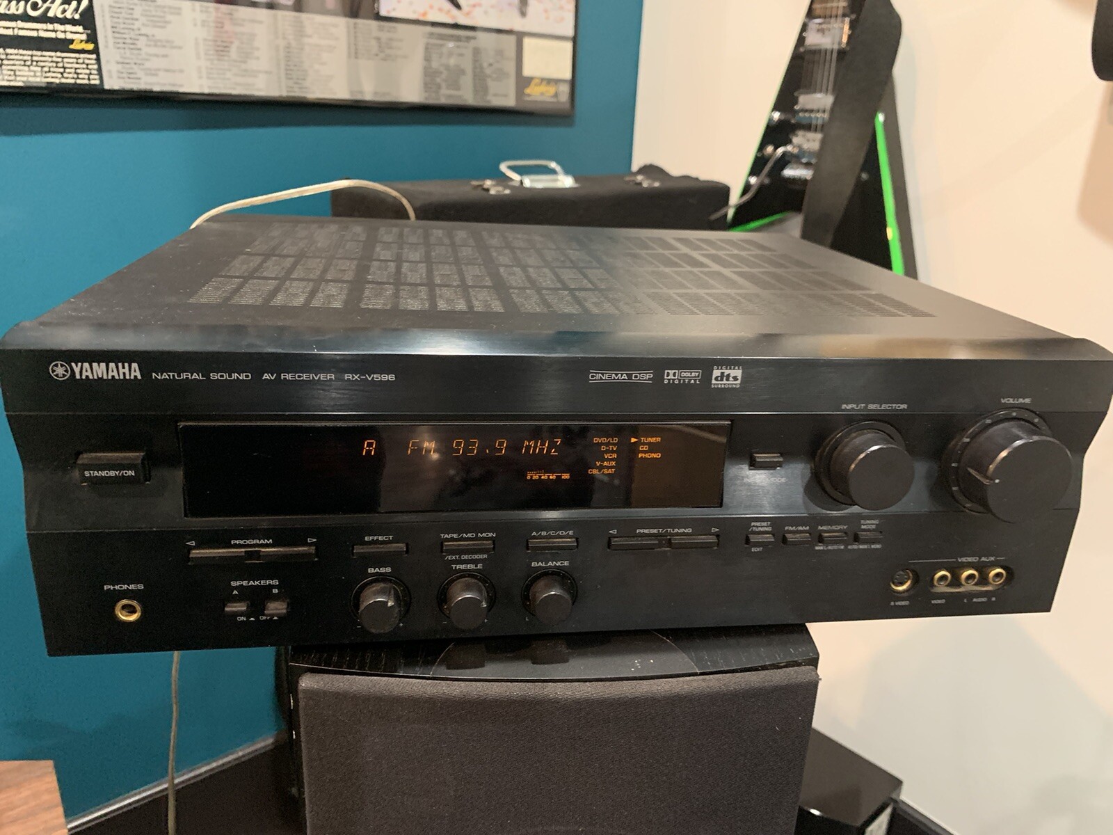 YAMAHA RX-V596 Natural Sound Home Theater Stereo AV Receiver w remote ...