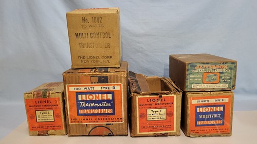 LIONEL ORIG BOXES FOR TRANSFORMERS - 1042, L, R, T, B, JEFFERSON (HB580 ...