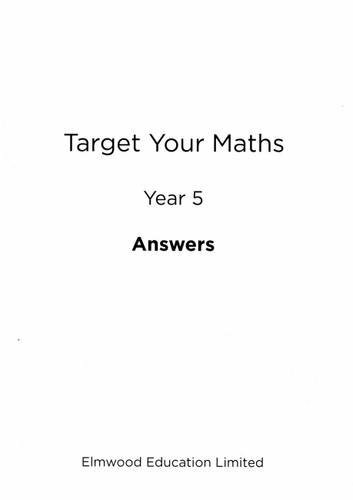 Target Your Maths Year 5 Answer Book, Pearce 9781906622336 Fast Free ...