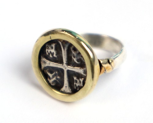 COLONIAL PIRATE Atocha Spain SHIP WRECK COIN .925 Solid STERLING SILVER ...