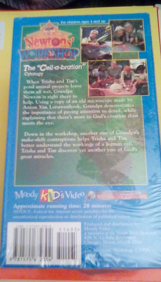 Newtons' Workshop The "Cell-a-bration" Eps. 6 Cytology 1998 VHS science ...