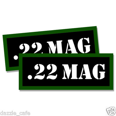 22 MAG Ammo Can 2x Labels for Ammunition Case 3" x 1.15" stickers ...