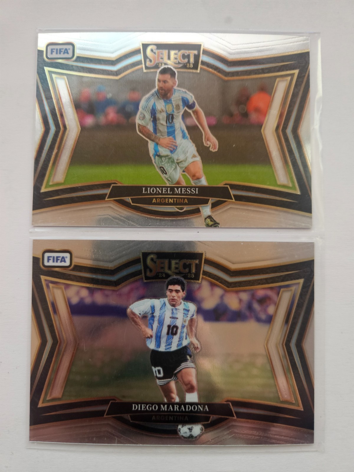 Lionel Messi / Diego Maradona Panini Select FIFA Base Bundle Argentina ...