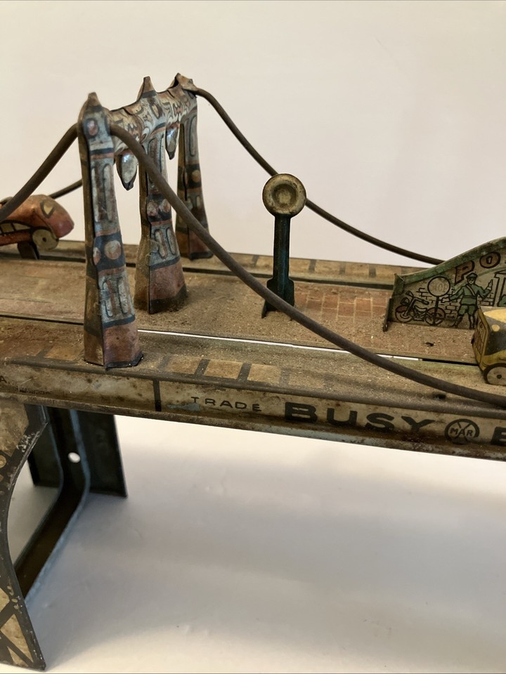 ORIGINAL CIRCA 1930S LOUIS MARX TOY CO. BUSY BRIDGE WIND UP TOY 24 ...