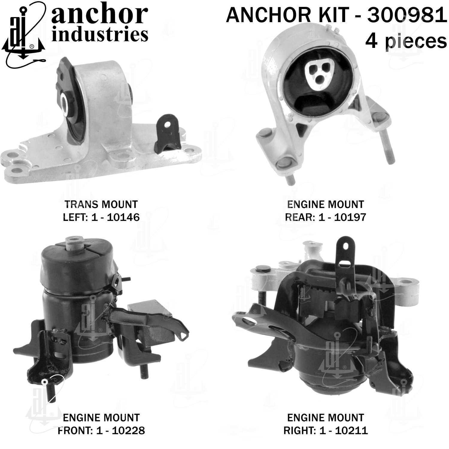 Engine Mount Kit Anchor 300981 for sale online | eBay
