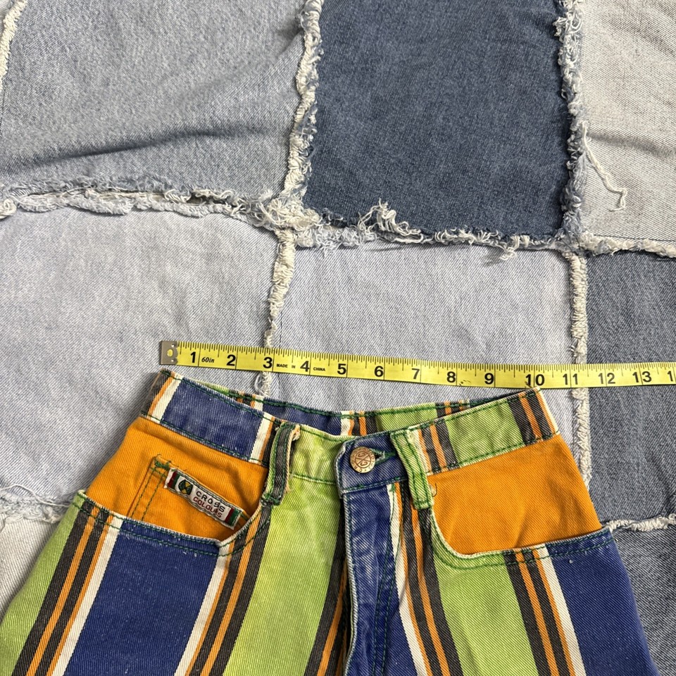 Vintage 80s/90s Cross Colours Retro Kids Jean Shorts Color Block Size 8 ...