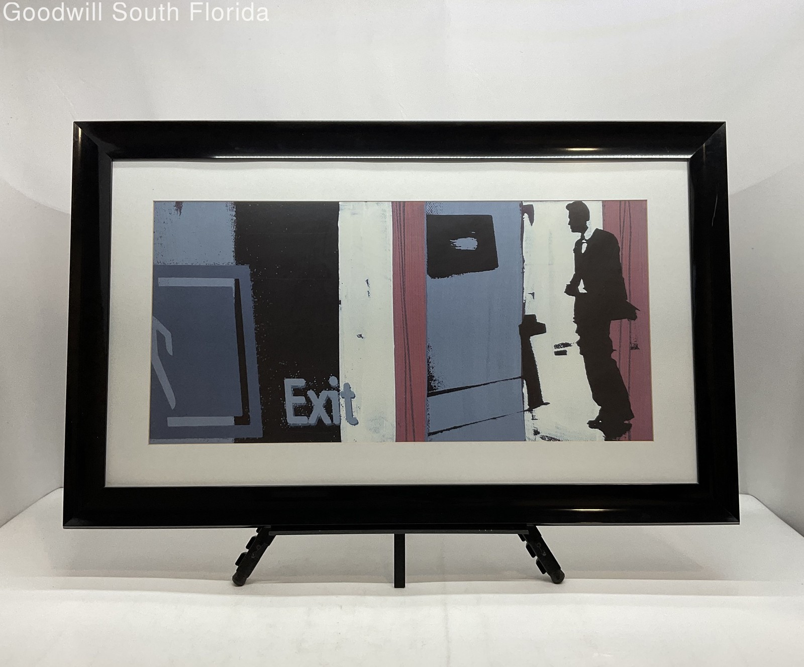 Multicolor Rectangle Shape Exit Abstract Wall Art Framed Print For Home ...