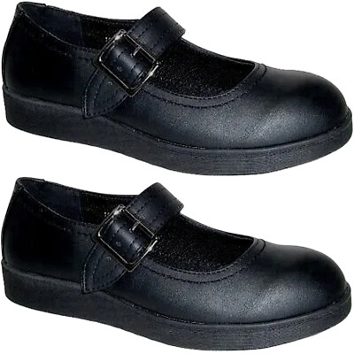 New Girls Flat School Shoes Womens Casual Work Nurse Pumps Mary Jane ...