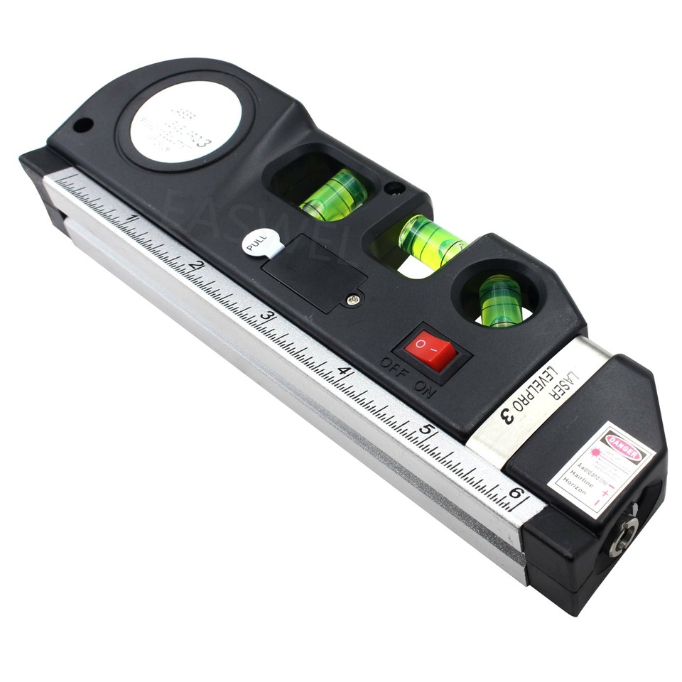 Laser Level Ruler, Multipurpose Vertical Horizon Measure Tape Aligner ...