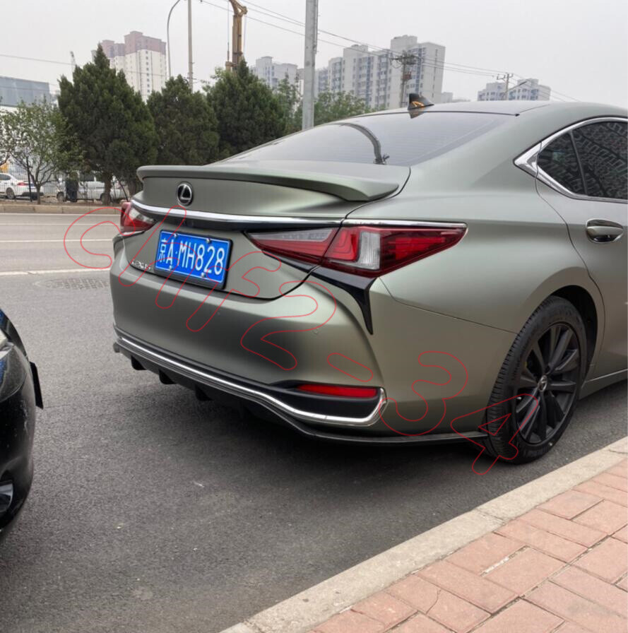 Glossy black ABS Rear Diffuser Bumper Lip Spoiler For 19-2022 Lexus ES ...