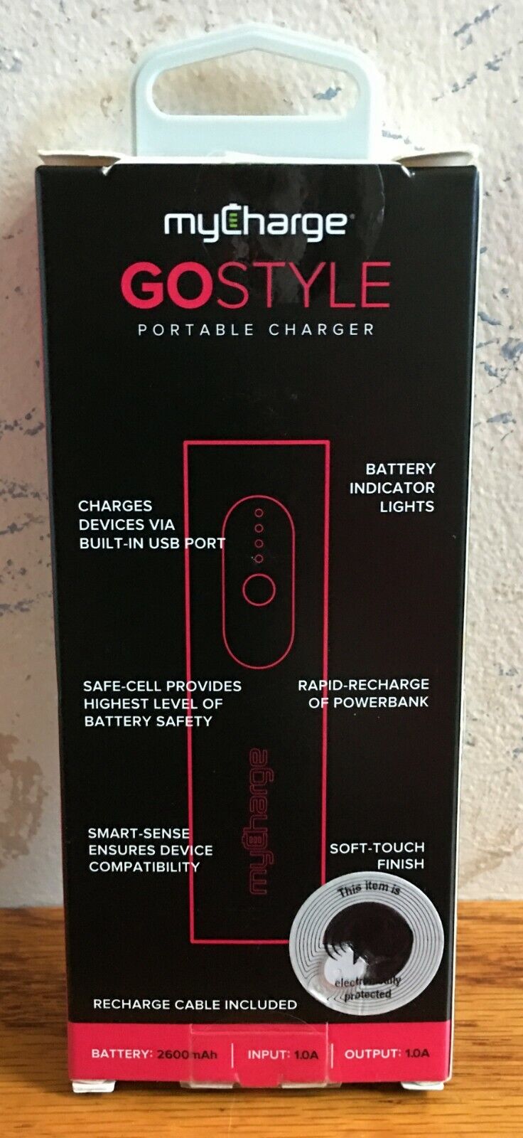 myCharge Go Style Portable Charger 2600ah External Battery Pack for ...
