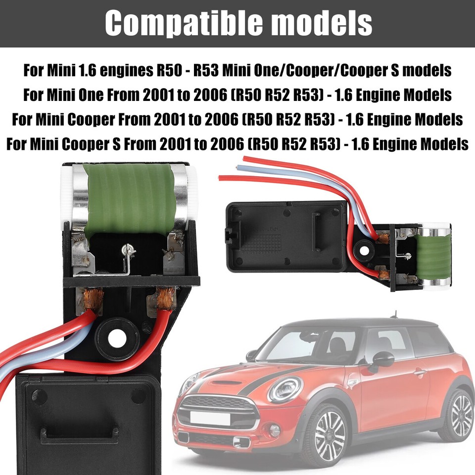 Heater Blower Fan Motor Resistor For BMW Mini Cooper R50 R52 R53 2001 ...