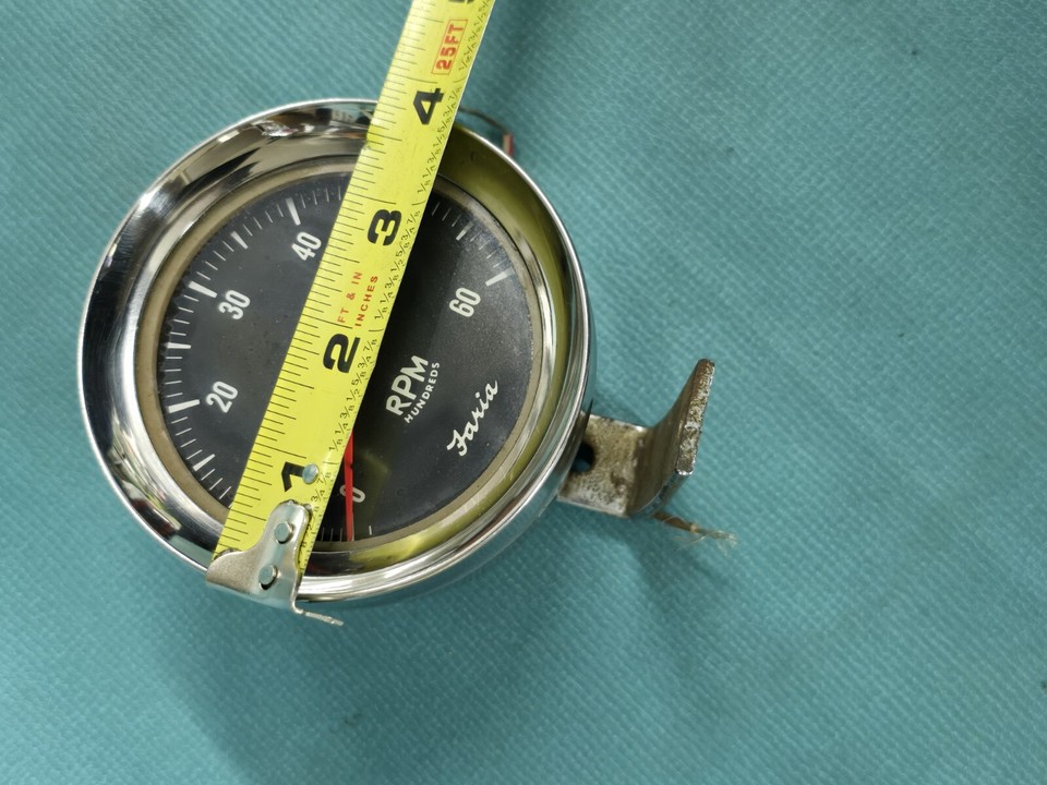 VINTAGE FARIA 6000 RPM TACH TACHOMETER CUP GASSER HOT RAT ROD FORD ...