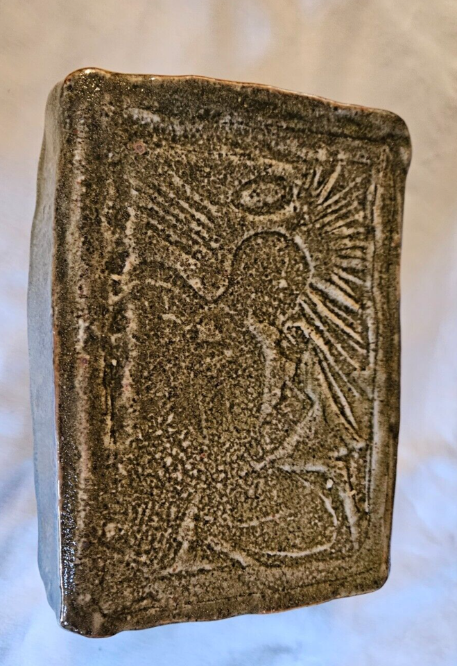Glazed Pottery Box Angels Among Us Praying Angel 7x6x5 Handmade | eBay