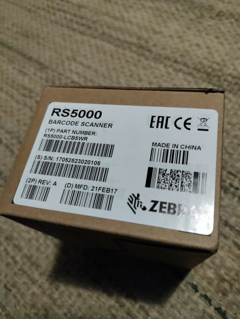Zebra Technologies Rs5000 Ring Scanner for Wt41n0 Corded for sale ...