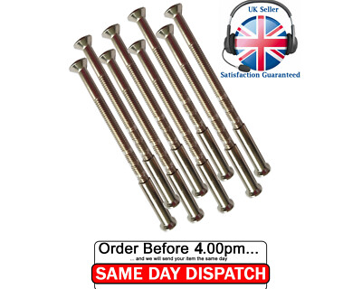 10 x Snap-Off Door Handle Screws Type Adjustable Length M4 Bolt and ...