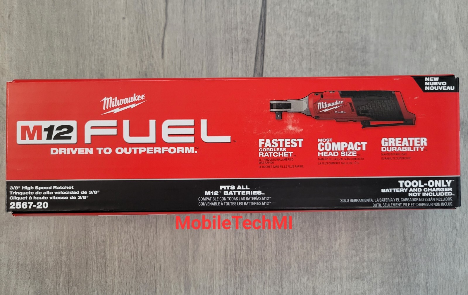 Milwaukee 2567-20 M12 FUEL™ 3/8" 3/8 in High Speed Ratchet - BRAND NEW ...