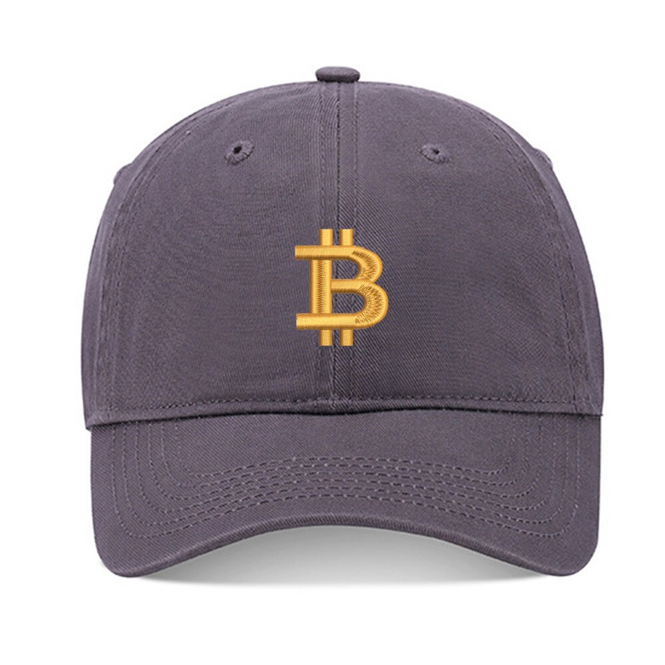 Bitcoin BTC Unisex Embroidery Baseball Cap Washed Cotton Embroidered ...