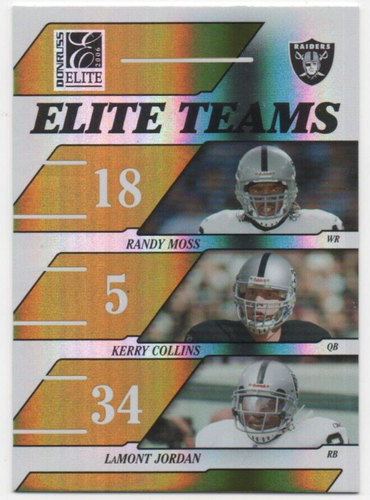 Moss / Collins 2006 DONRUSS ELITE FOOTBALL Elite Teams Gold #168/250 ...