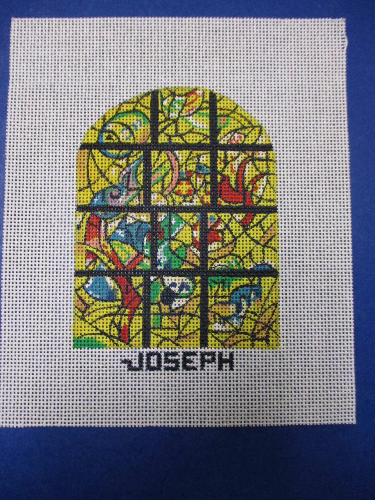 Handpainted Needlepoint Canvas Stained Glass Windows Chagall Selection ...