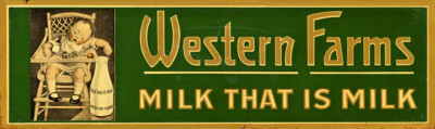 WESTERN FARMS MILK THAT IS MILK ADVERTISING METAL SIGN | eBay