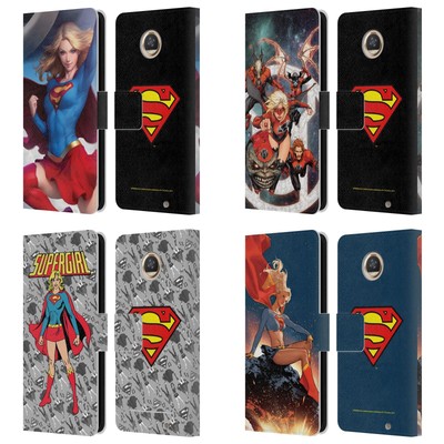 SUPERMAN DC COMICS SUPERGIRL COMIC ART LEATHER BOOK CASE FOR MOTOROLA ...