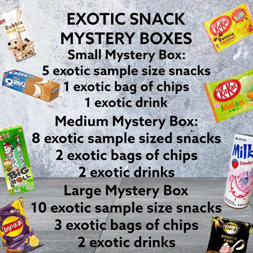 Mix Variety Asian Snack and drinks Box Japanese Korean Thailand Taiwan ...