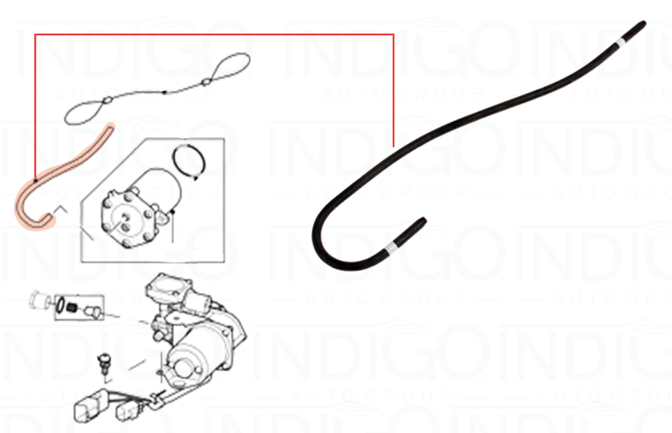 Land Rover LR4 Air Suspension Compressor Inlet Pipe LR4-RQB500491 ...