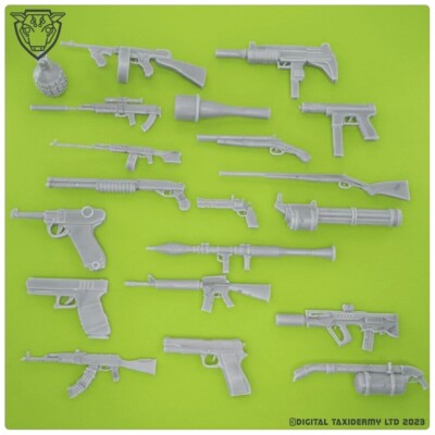 Modern Weapons - 1/18 1/12 1/10 1/6 - m16, ak47, rpg action man scale ...