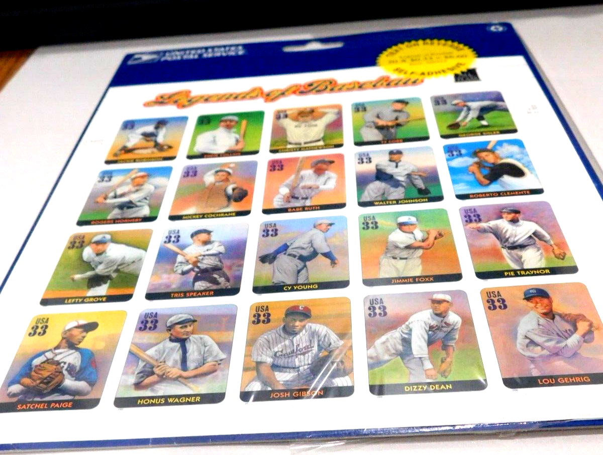 Legends of Baseball Stamp Sheet Mint | eBay