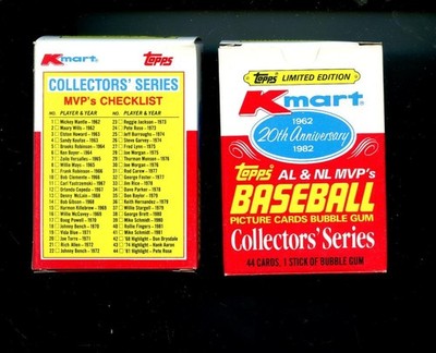 1982 Topps Baseball Card Kmart 20th Anniversary Complete Box Set K-Mart ...