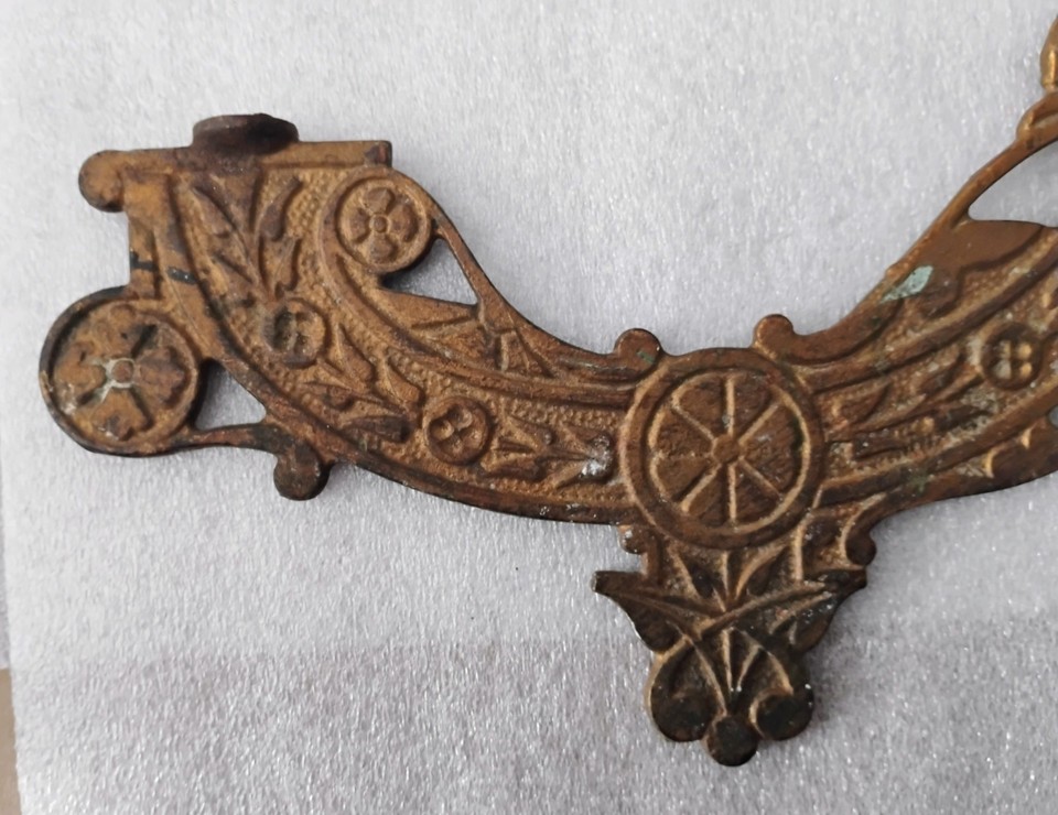 Antique Victorian Cast Iron Swing Out Oil Lamp Bracket Arm (only) | eBay