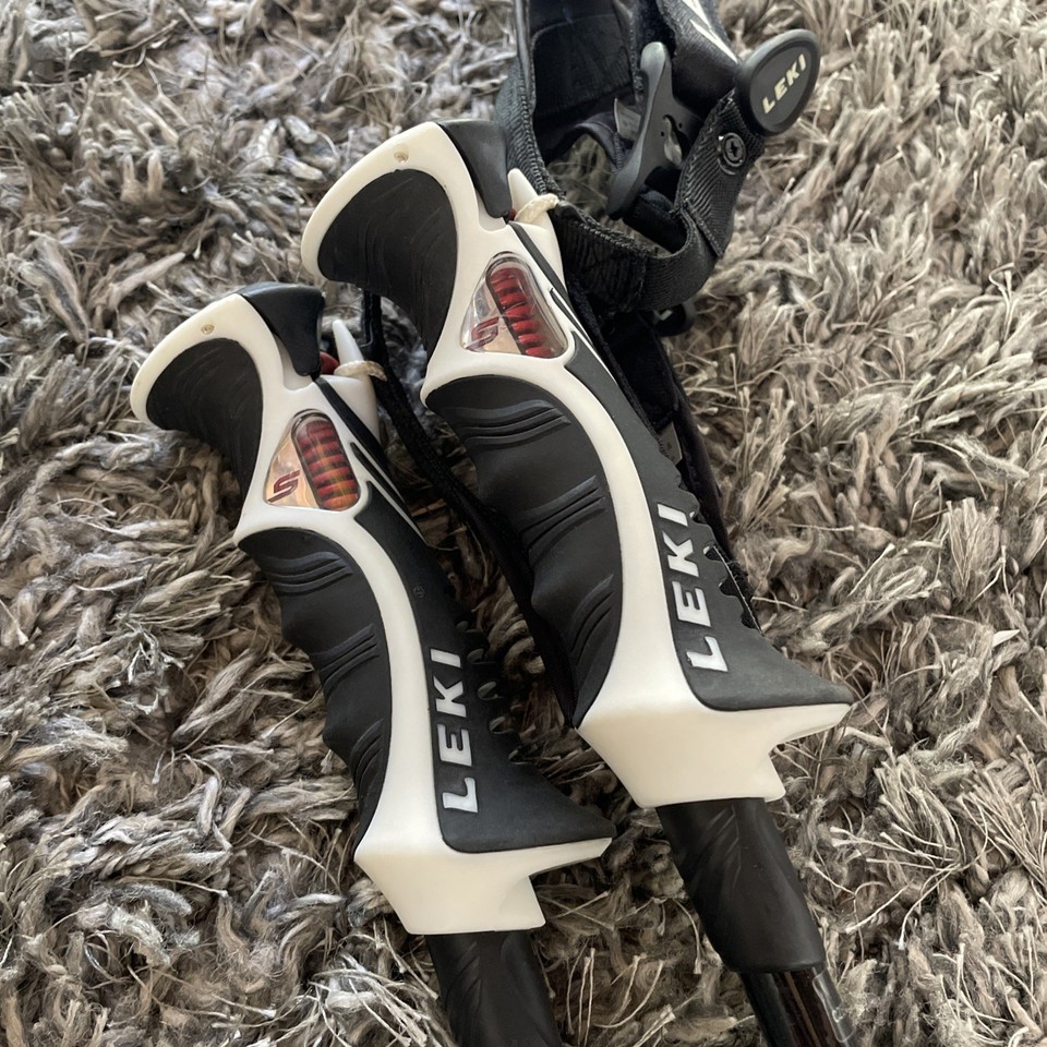 Leki HTS 6.5 Titanium 14T Series Airfoil Trigger S Ski Poles 120cm / 48 ...