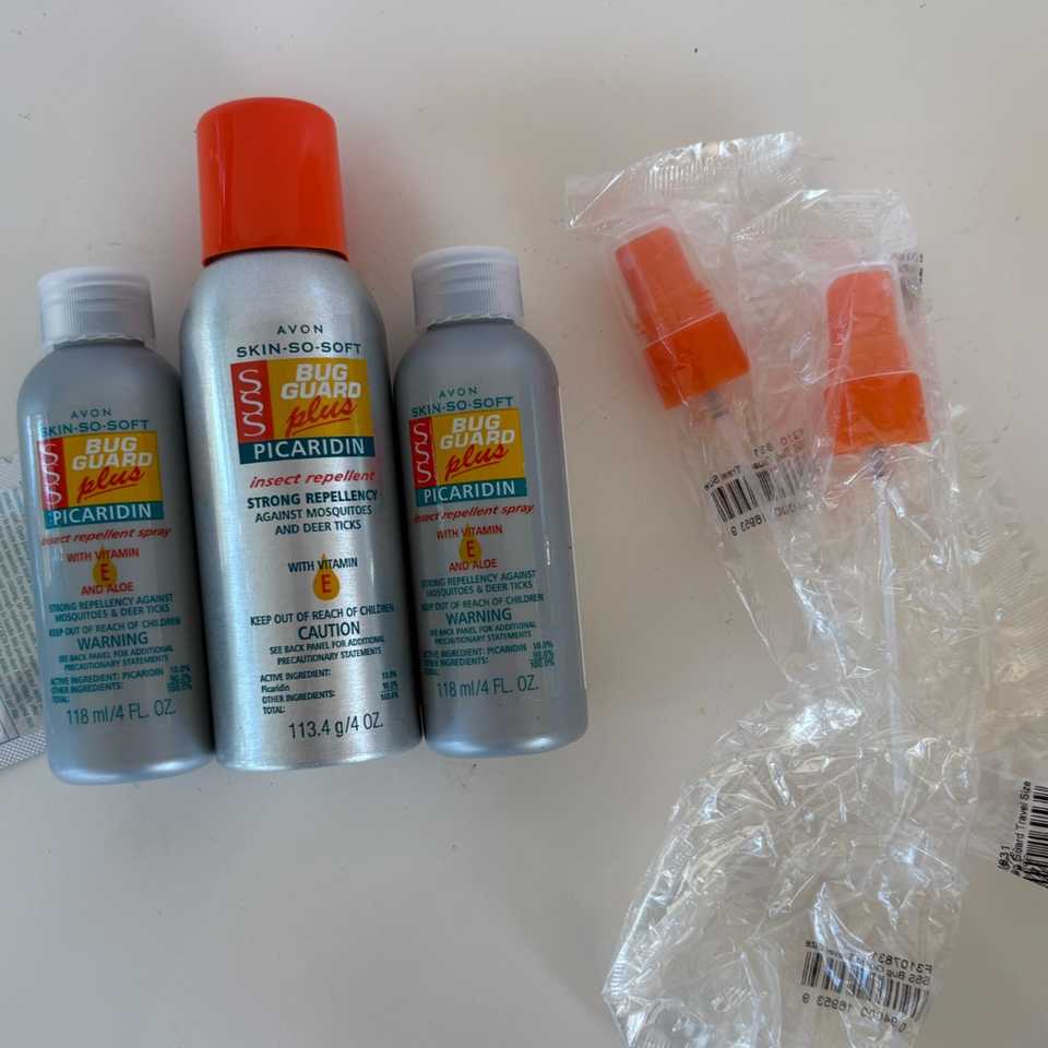 (3) Avon Skin So Soft Bug Guard Plus Picaridin Aerosol and Pump Spray ...