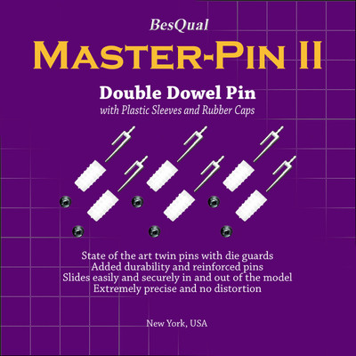 Dental Master Pin II - Double/Twin Pin with Plastic Sleeves - 1000/Box ...
