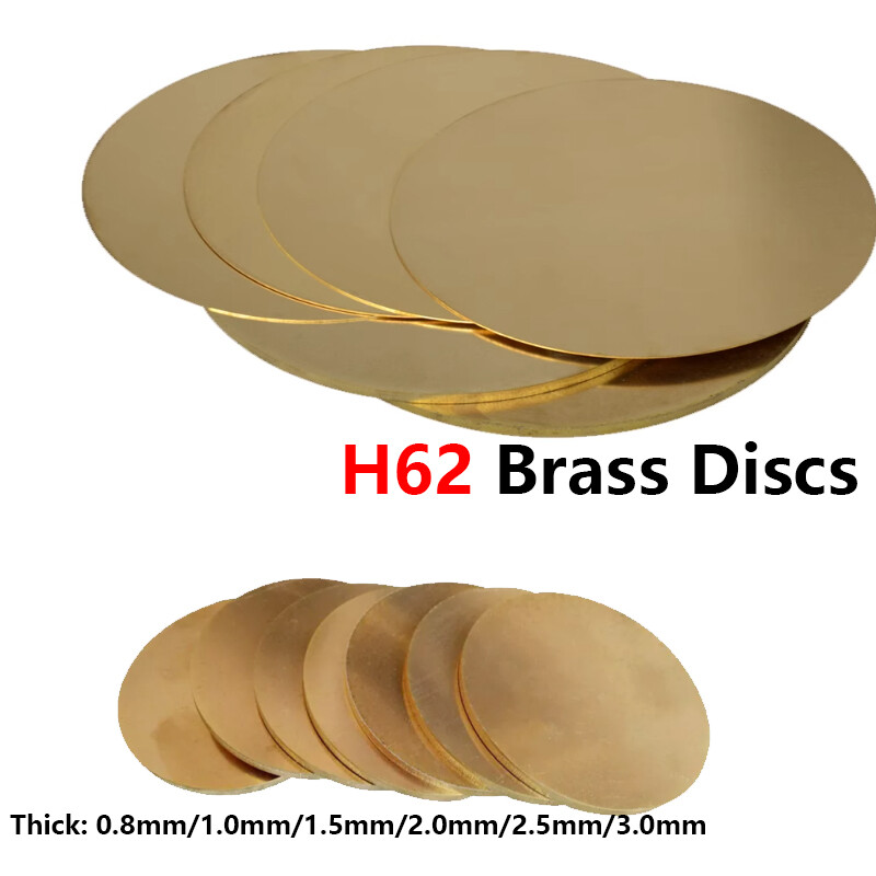 Dia 50/60/80/100/200mm H62 Pure Copper Sheet Discs Flat Metal Round ...
