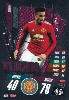Topps Match Attax Champions League 20/21 Wildcards WC9 Mason Greenwood ...
