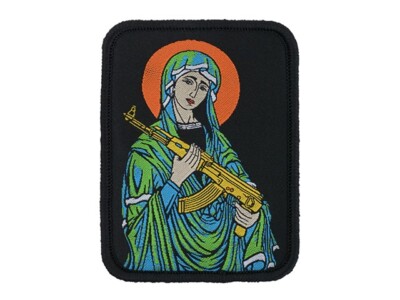 Morale Patch Lady AK 47, Madonna, hook and loop. | eBay