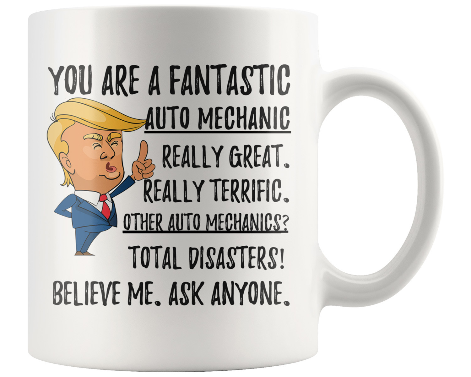 Funny Mechanic Coffee Mug, Trump Gifts, Best Mechanic Christmas ...