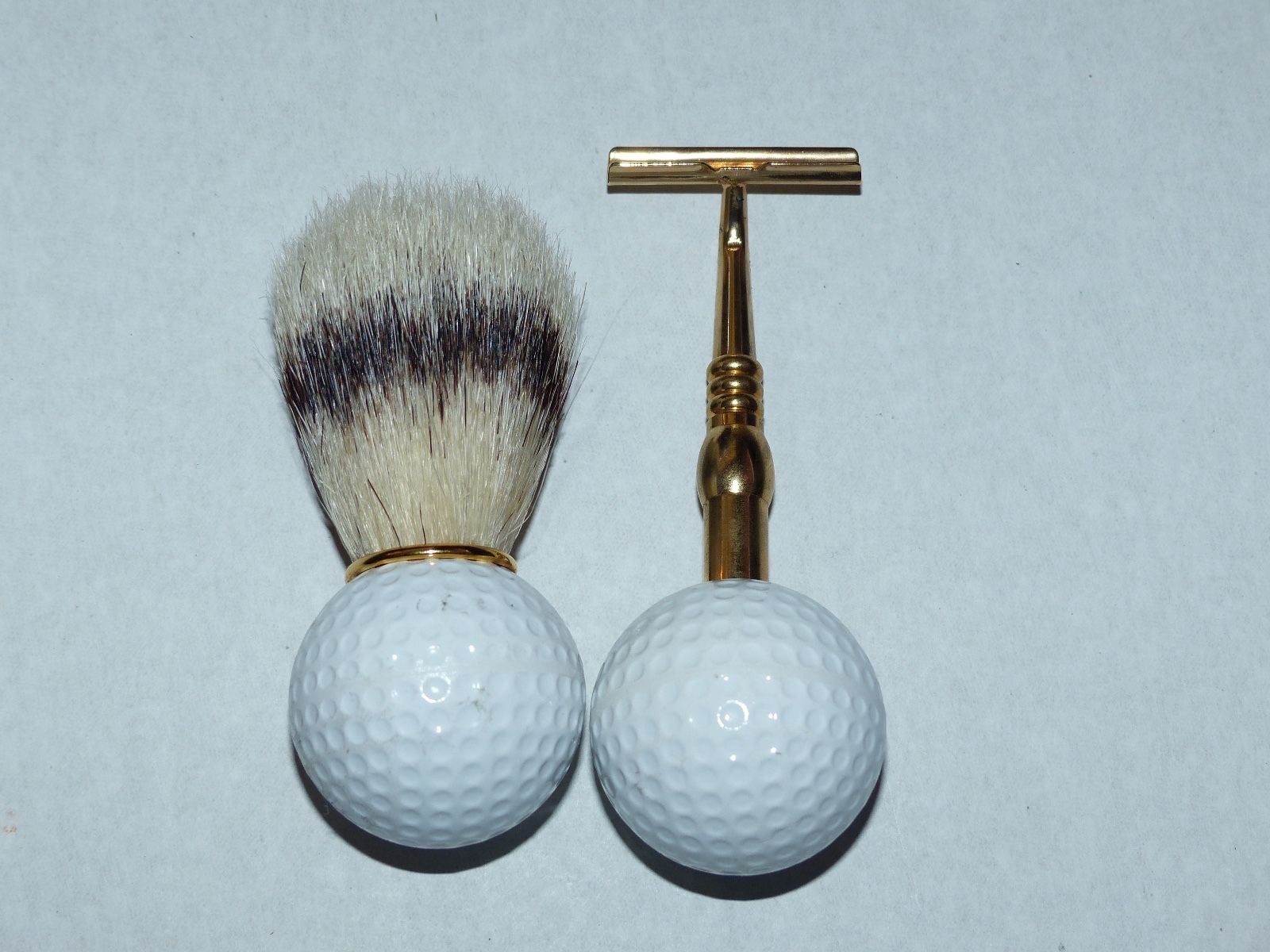 Golf Ball Head Razor + Shaving Brush | eBay