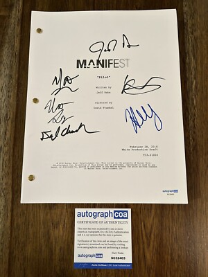 ‘Manifest’ Signed Autograph TV Show Full Pilot Script Josh Dallas ...