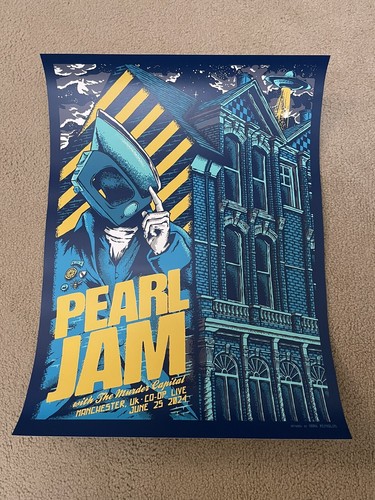 Pearl Jam Manchester UK Poster Mark Reynolds June 25, 2024 | eBay