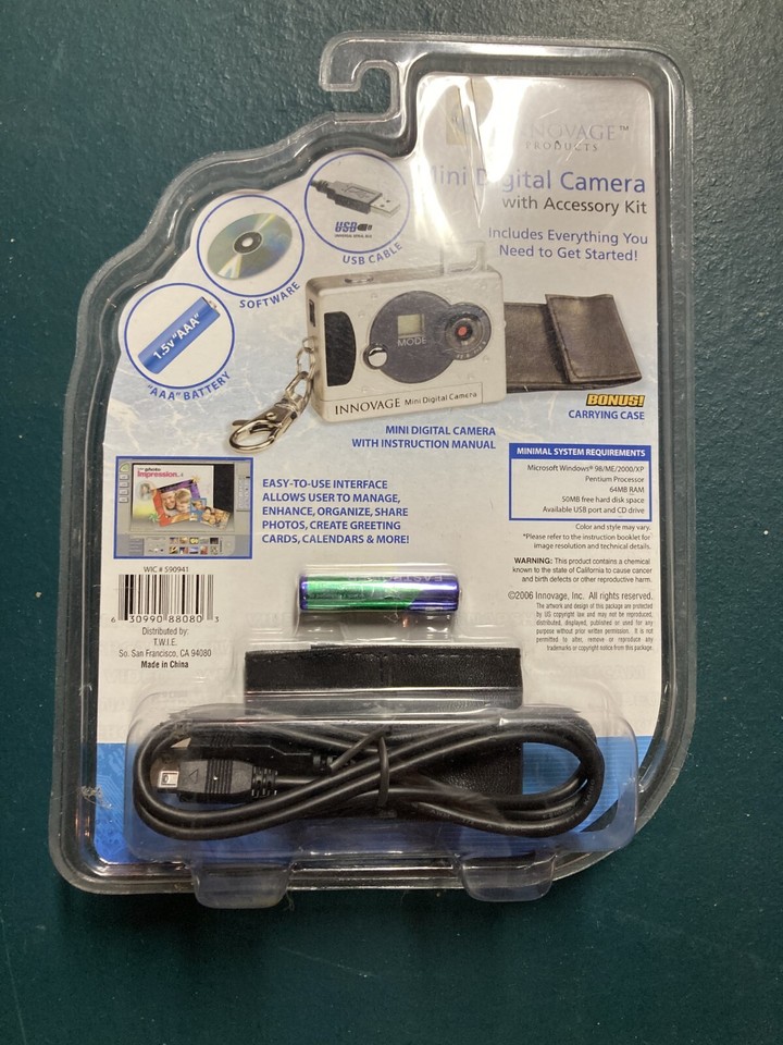 New Sealed Innovage Mini Digital Camera 3-in-1 Keychain with ...