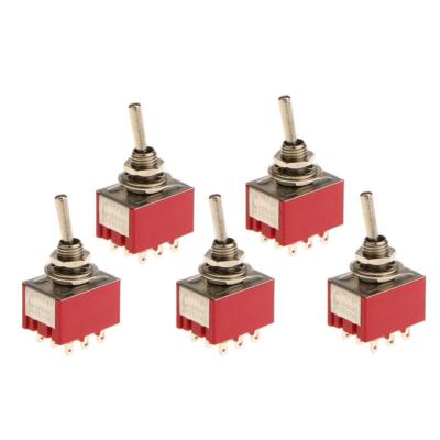 On/On Toggle Switch 9 PIN Model Red Pack of 5 | eBay UK