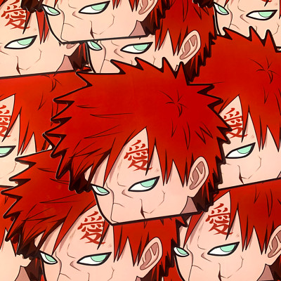 GAARA ANIME PEEKER STICKER NARUTO SHIPPUDEN CAR STICKER | eBay