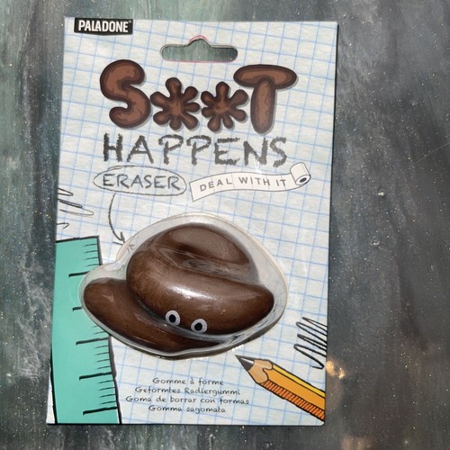 NEW Paladone S**T HAPPENS Fake Smiley Poop Eraser / Great Funny Gag ...