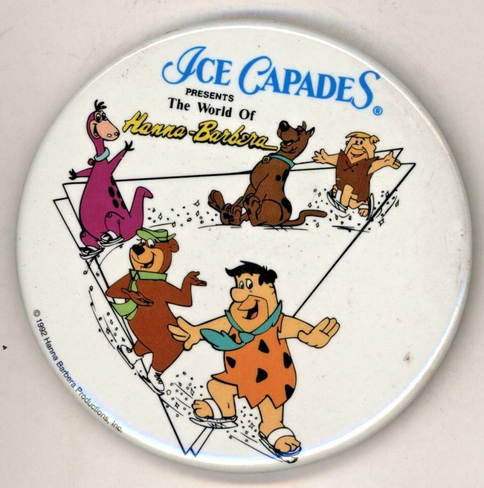 1992 Hanna Barbera Ice Capades 3" Pinback Button | eBay
