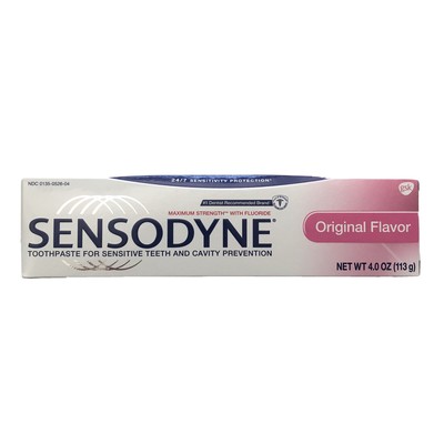 Sensodyne Original Flavor Toothpaste for Sensitive Teeth Cavity ...